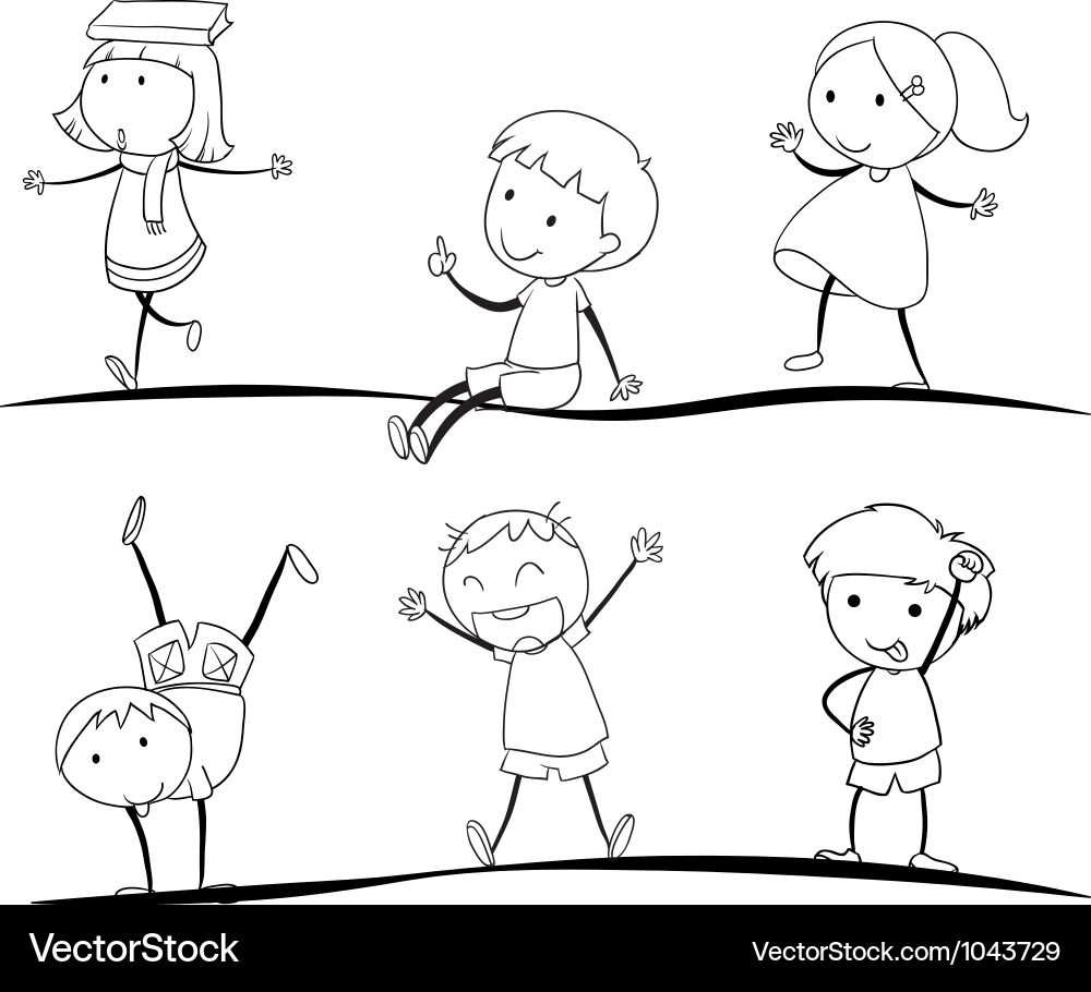 Kids sketches Royalty Free Vector Image - VectorStock