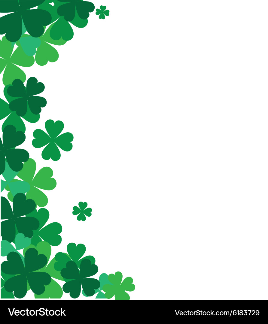 St. Patrick's Day Shamrock Border Royalty Free Vector Image