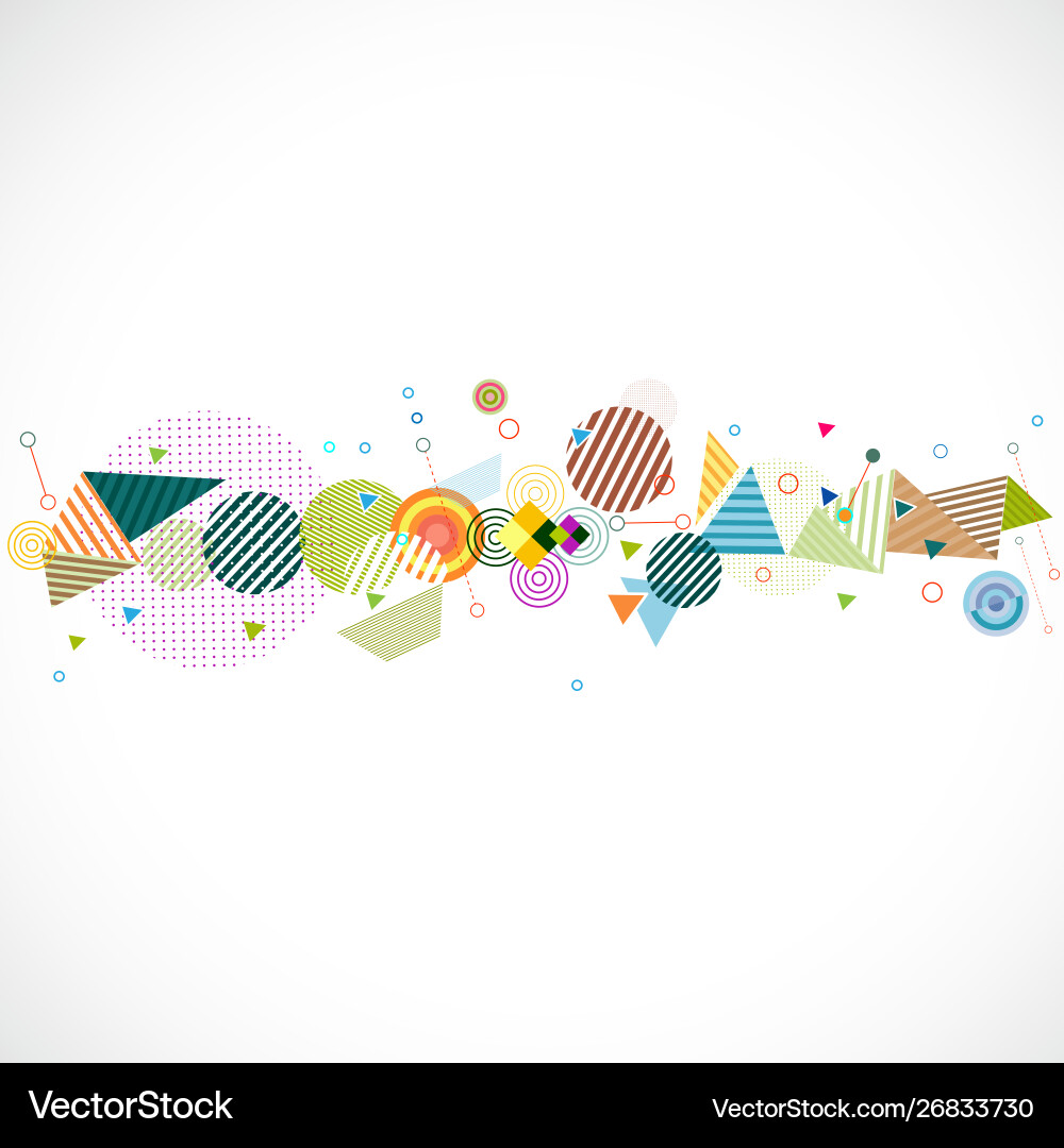 Abstract colorful geometrical strip with creative Vector Image