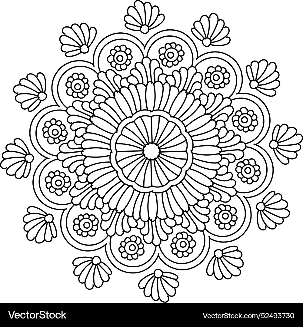 Doodle ornament outline hand drawn Royalty Free Vector Image