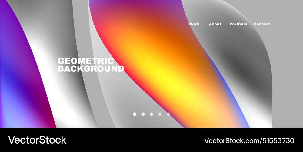 Dynamic flowing shapes concept design composition Vector Image