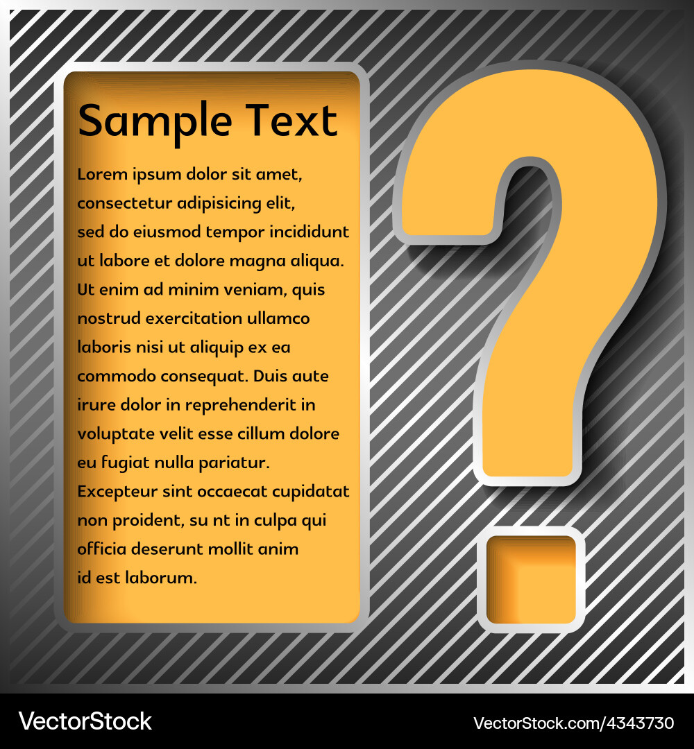 Information panel with a sign or questions Vector Image