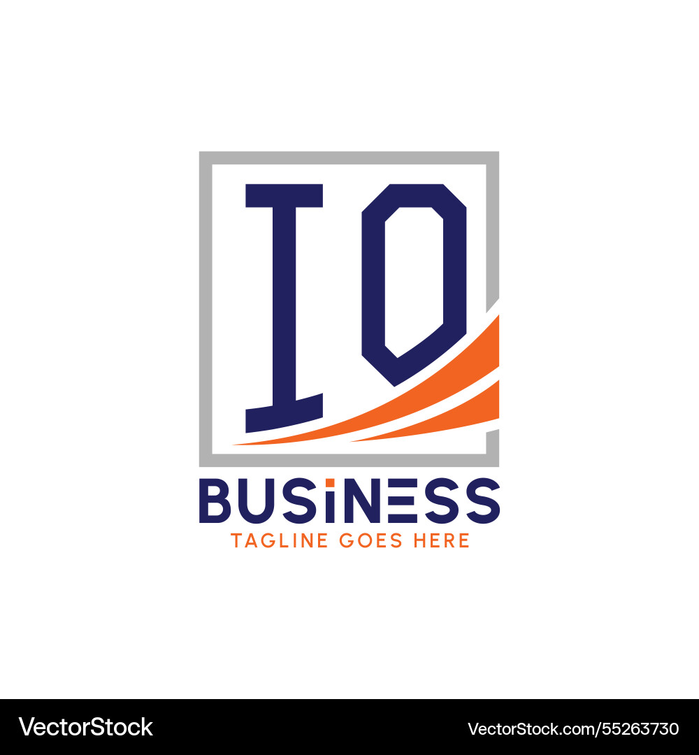 Letter io business logo modern Royalty Free Vector Image