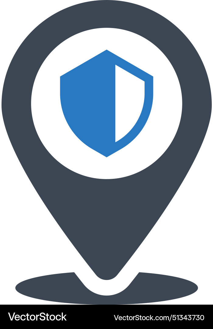 Location security icon Royalty Free Vector Image