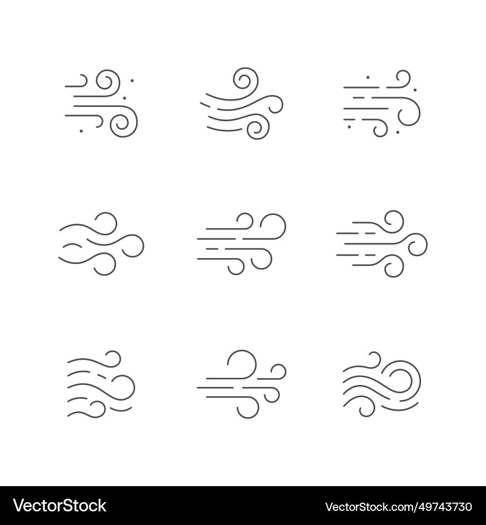 Strong Wind Blowing Vector Images (over 700)