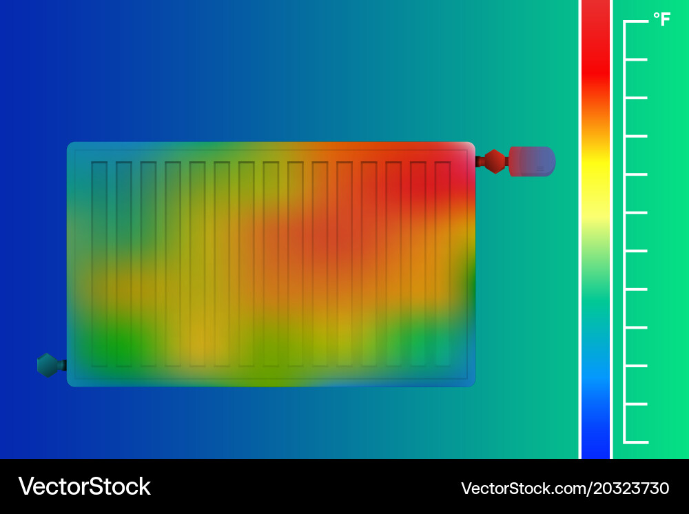 Steel panel radiator hvac equipment thermal Vector Image