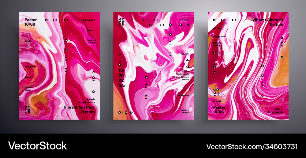Abstract poster pack modern design Royalty Free Vector Image