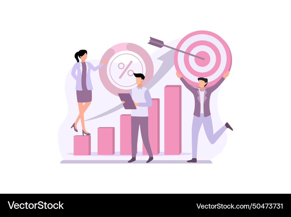 Business flat design Royalty Free Vector Image