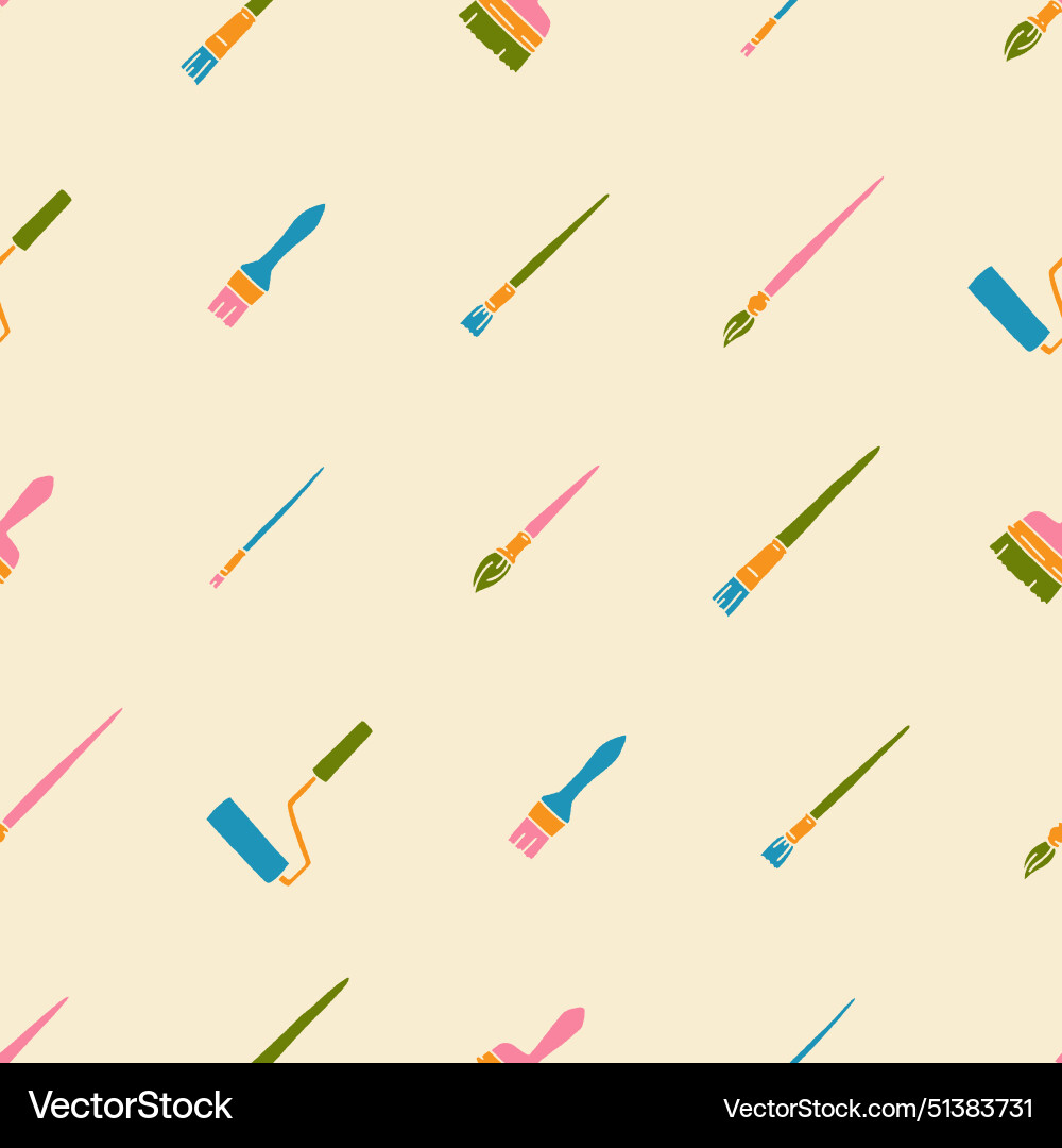 Collection of brush seamless pattern design Vector Image