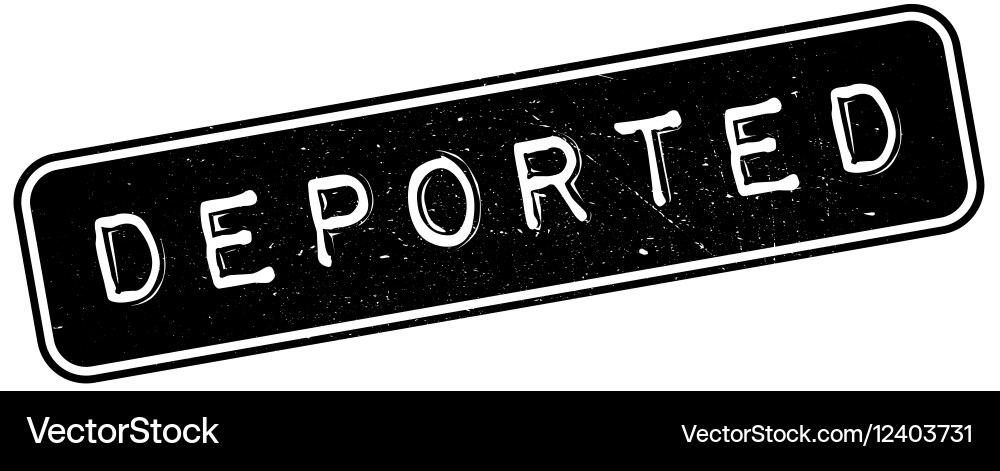 Deported rubber stamp Royalty Free Vector Image
