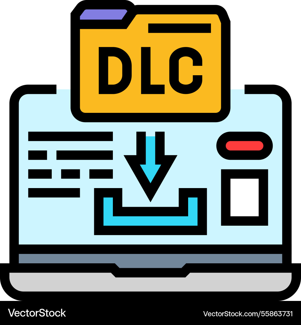 Downloadable content education platform color icon