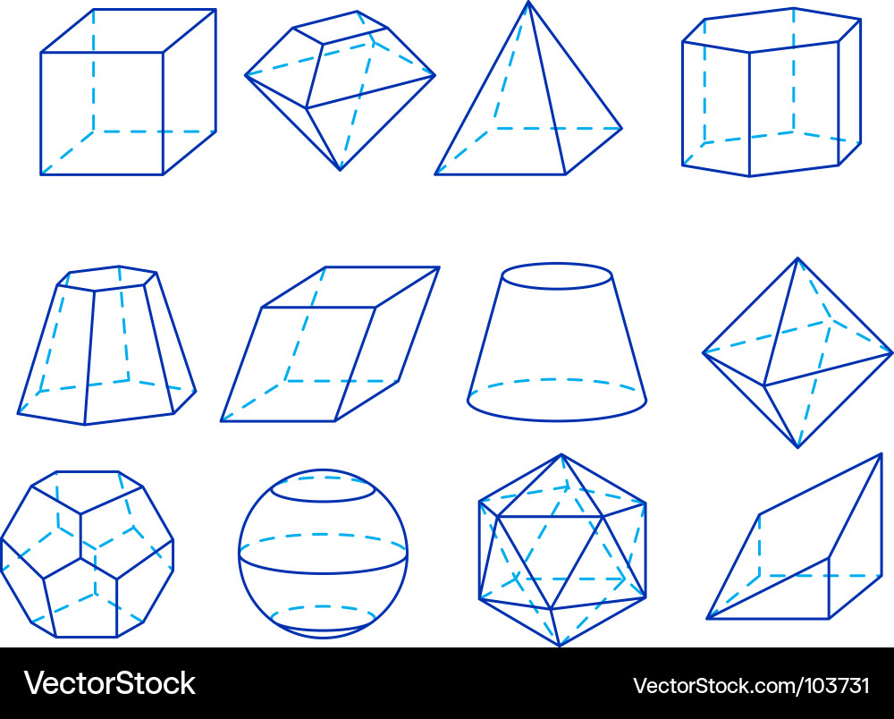Geometry figures Royalty Free Vector Image - VectorStock