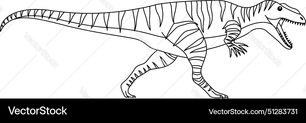 Giganotosaurus dinosaur isolated on white Vector Image