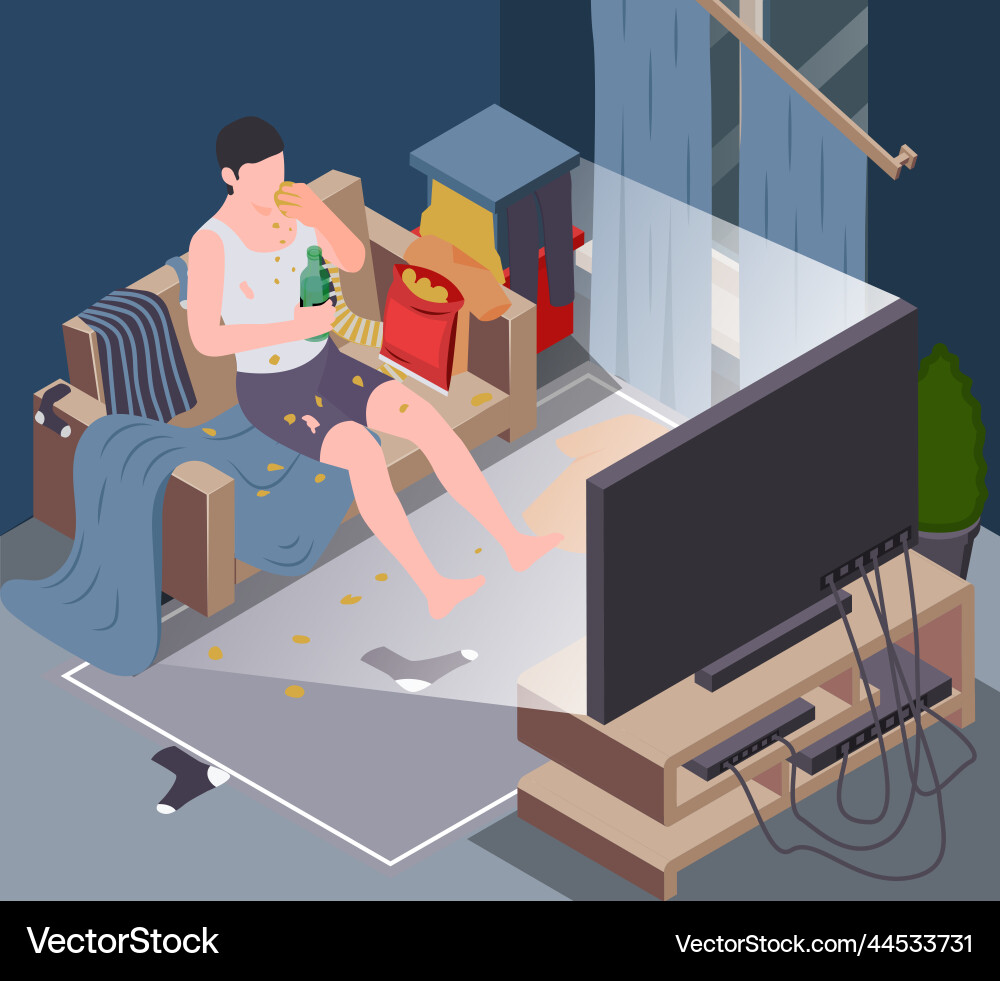 Messy and dirty room background Royalty Free Vector Image