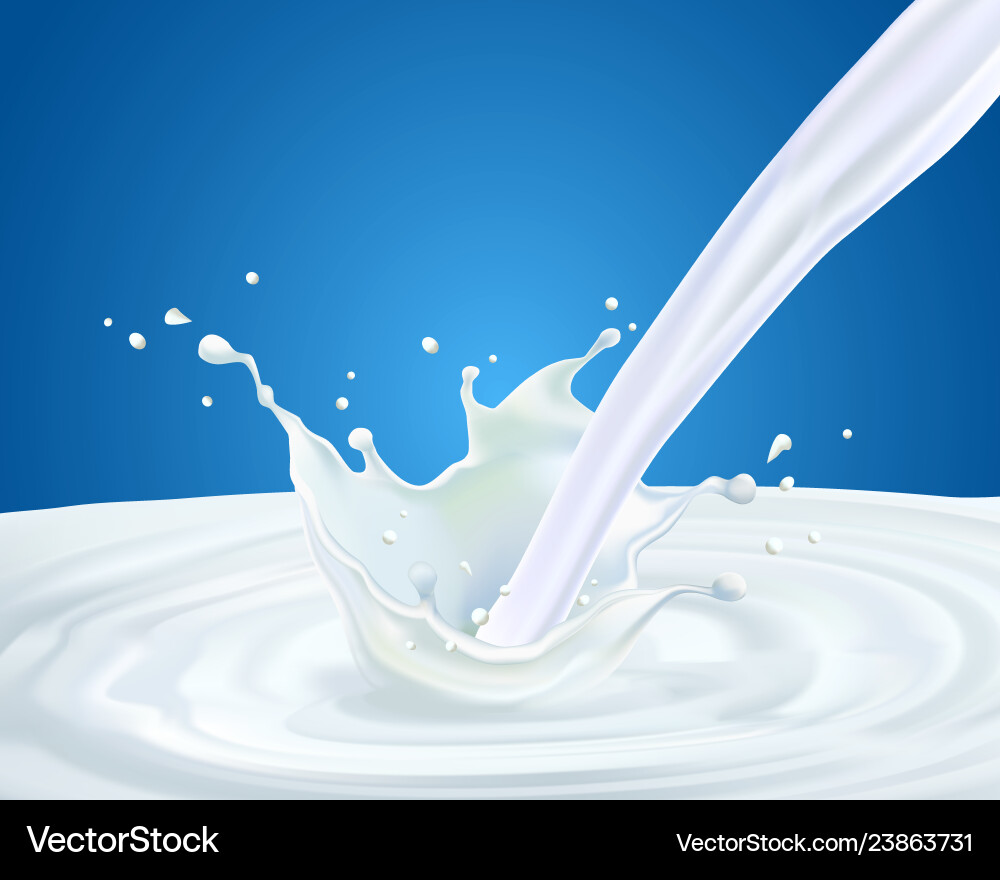 Milk splash drop 2 Royalty Free Vector Image - VectorStock