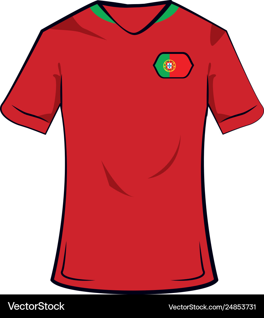 Portugal soccer tshirt Royalty Free Vector Image