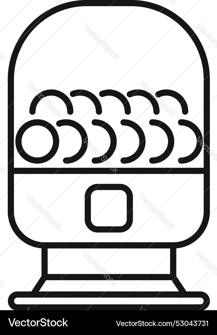 Round shaped gumball vending machine icon Vector Image