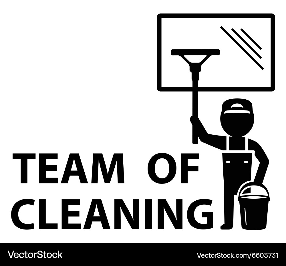 Team of cleaning symbol Royalty Free Vector Image