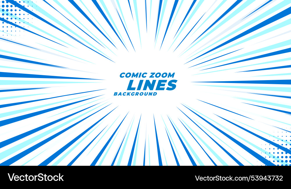 Abstract comic anime zoom lines expression banner Vector Image