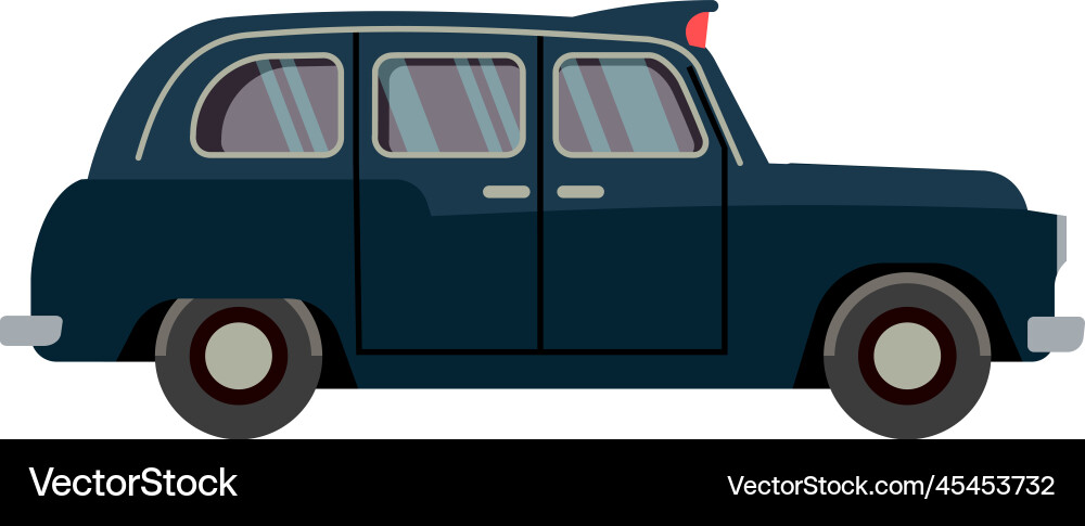 Black cab icon cartoon car passenger auto Vector Image