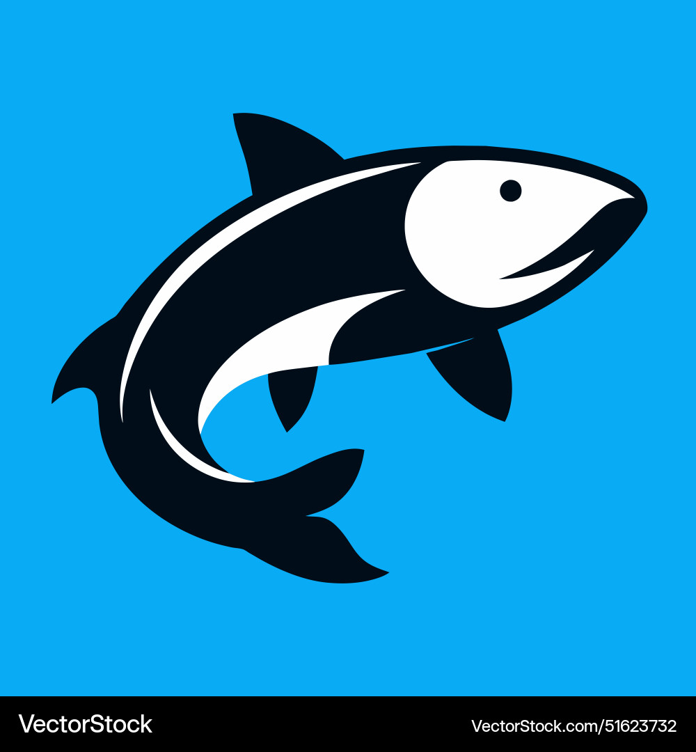 Bowfin fish learns icon Royalty Free Vector Image