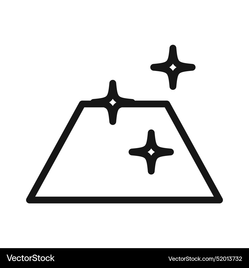 Clean surface icon black line art Royalty Free Vector Image