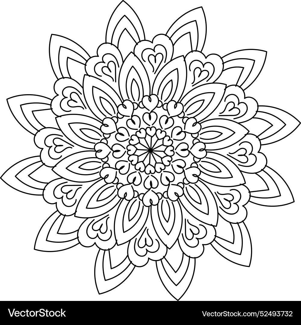 Doodle ornament outline hand drawn Royalty Free Vector Image