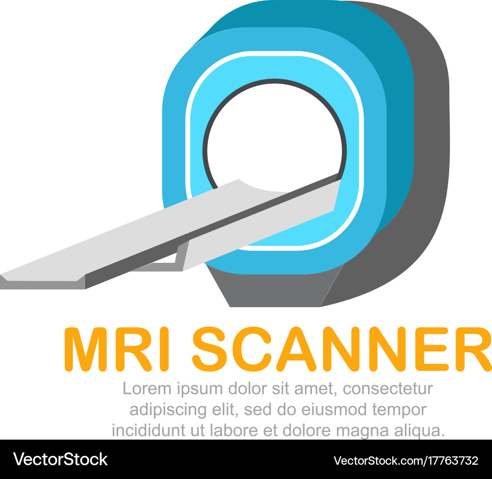 Mri Scanner Logo Vorlage Lizenzfreies Vektorbild