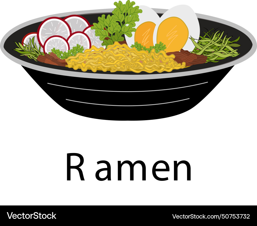Ramen noodles Royalty Free Vector Image - VectorStock