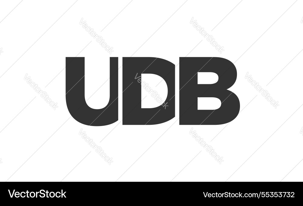 Udb logo design template with strong and modern Vector Image