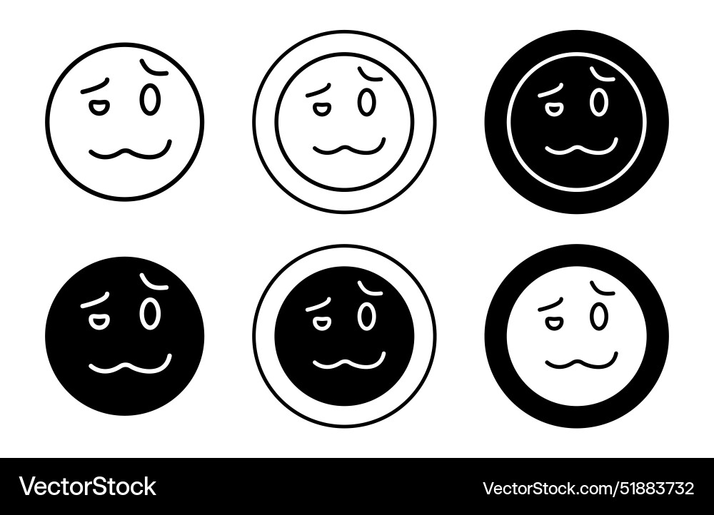 Woozy emoji icon Royalty Free Vector Image - VectorStock