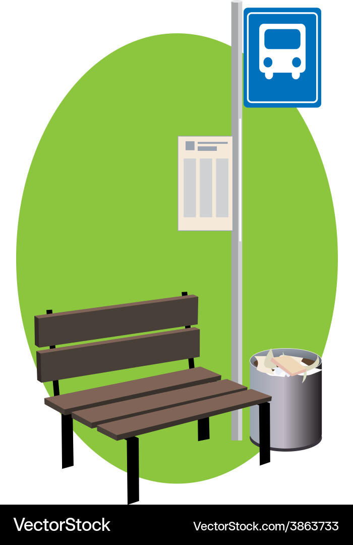 Bus stop Royalty Free Vector Image - VectorStock