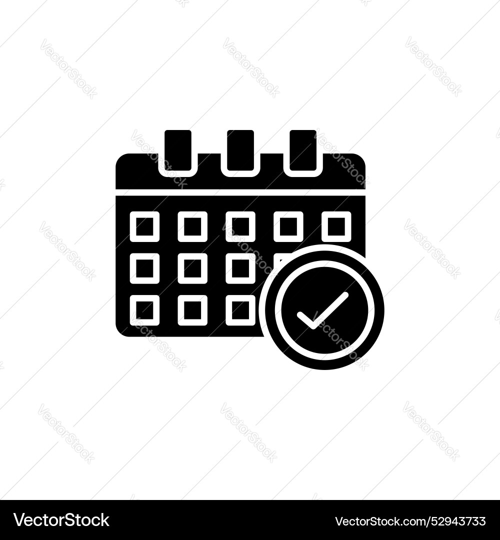 Calendar check icon set date available sign event Vector Image
