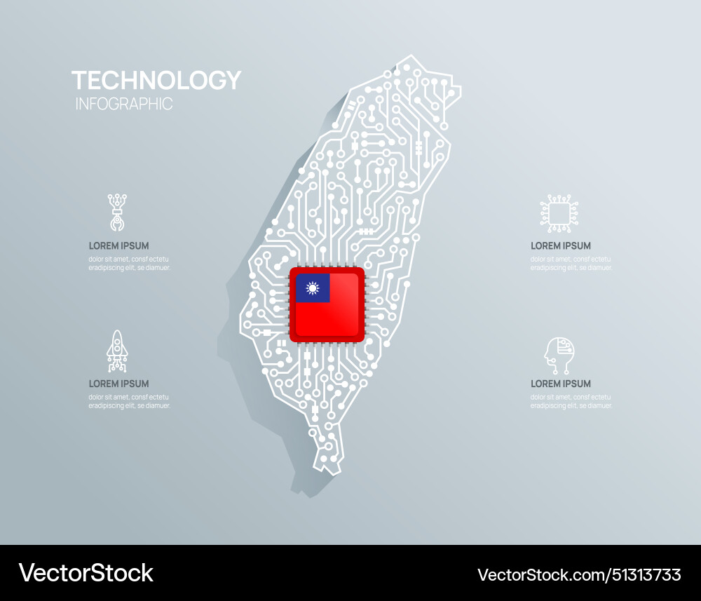 Circuit chip board semiconductor technology Vector Image