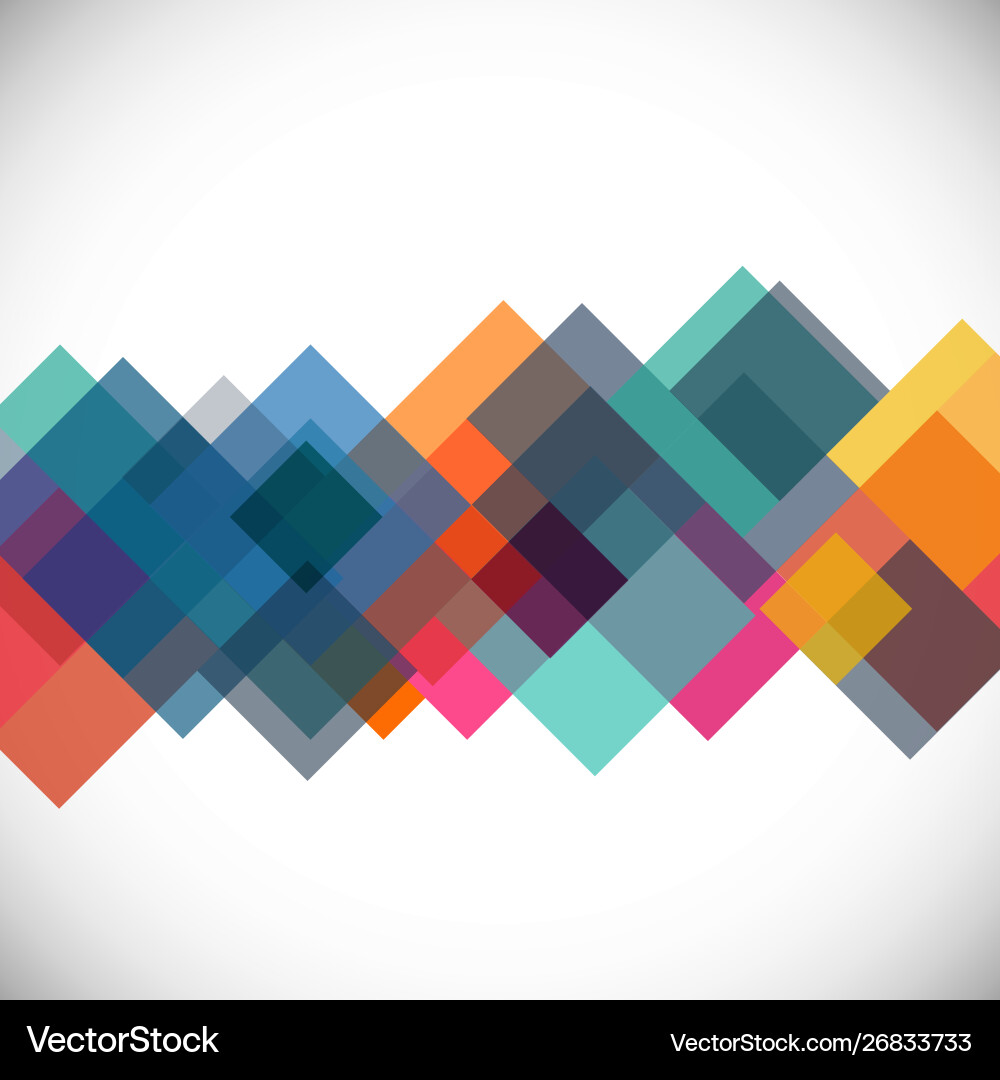 Colorful transparent square modern template Vector Image