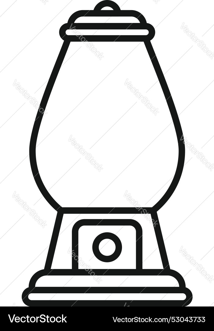 Empty gumball dispenser machine icon thin line Vector Image