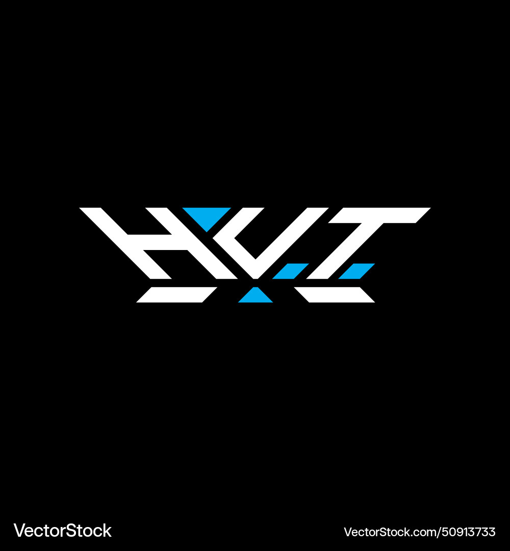 Hut letter logo design simple and modern Vector Image