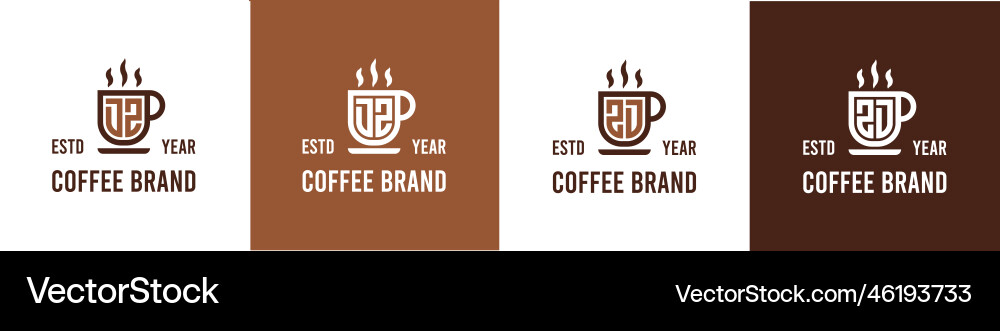 Letter dz und zd Kaffee-Logo für jede Lizenzfreier Vektor
