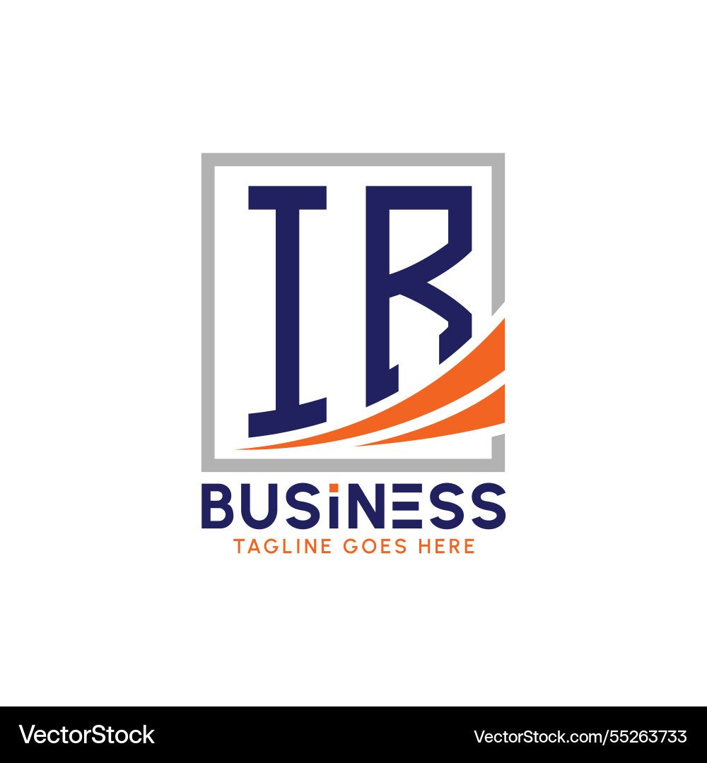 Letter ir business logo modern Royalty Free Vector Image