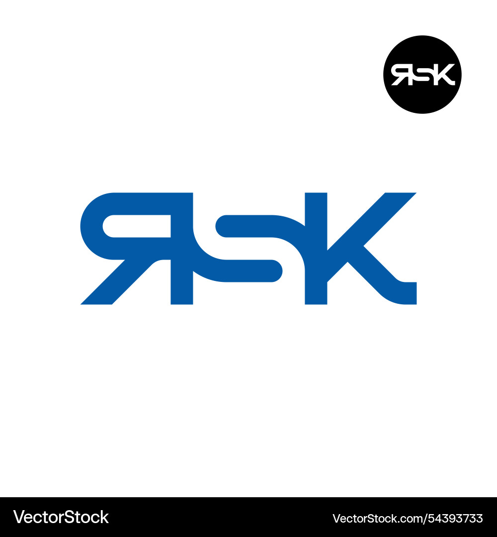 Rsk Logo Rsk Circle Letter Logo Design Royalty Free Vector Image
