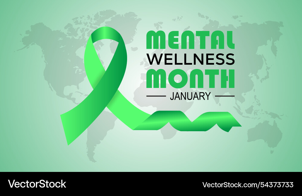 Mental wellness month Royalty Free Vector Image