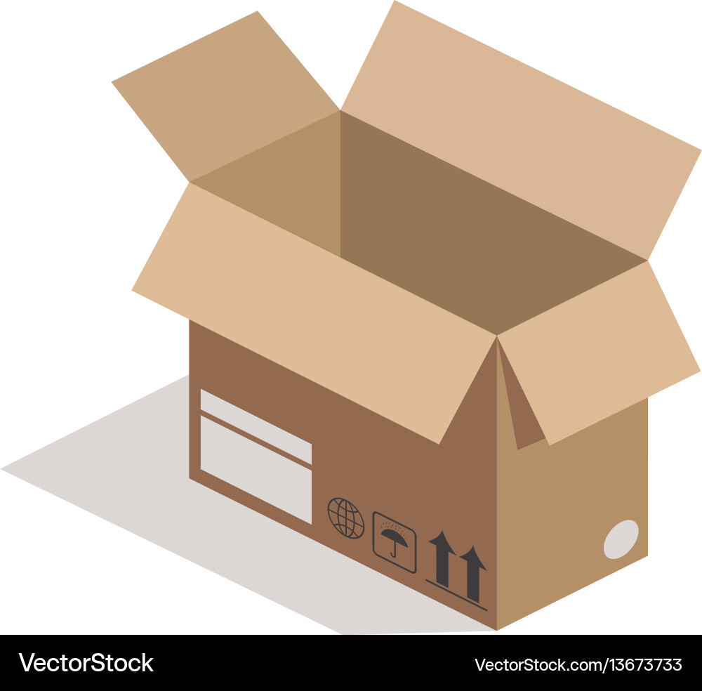 Open carton box Royalty Free Vector Image - VectorStock