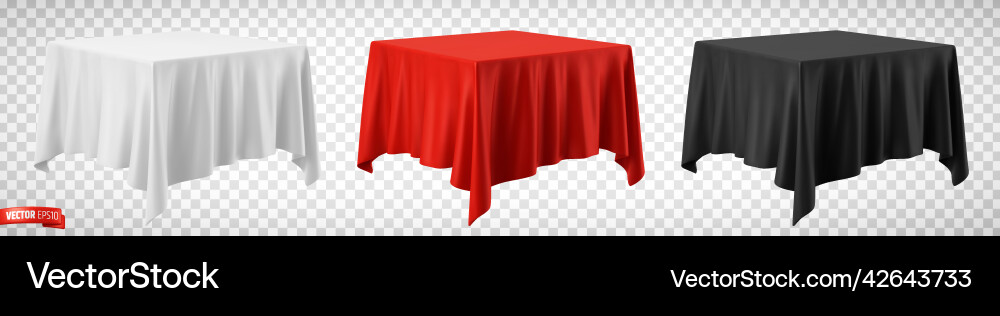 Realistic tablecloths Royalty Free Vector Image