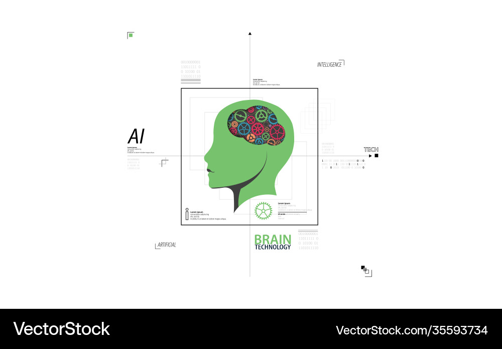 Artificial intelligence concept technology Vector Image