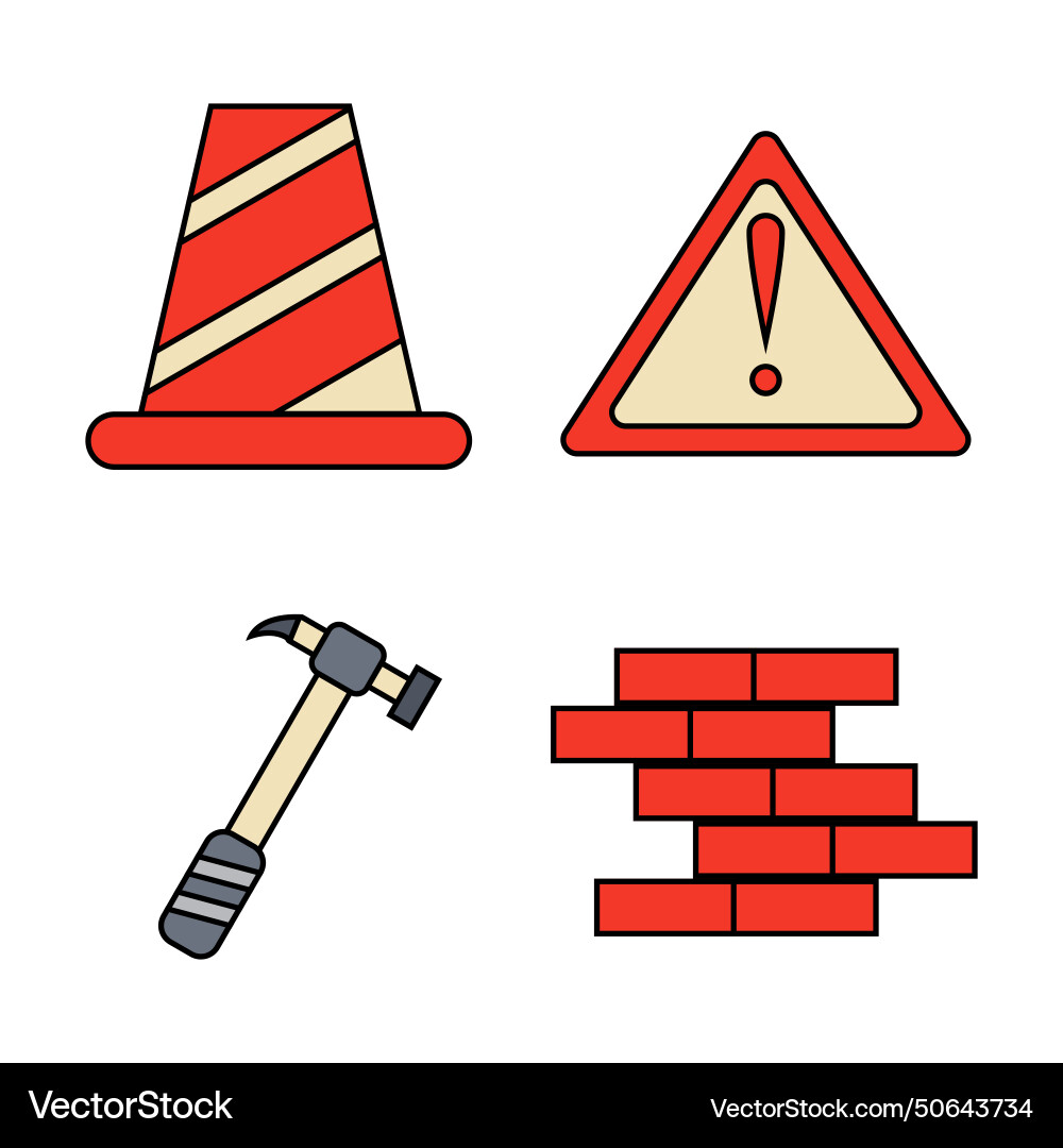 Construction icon pack Royalty Free Vector Image