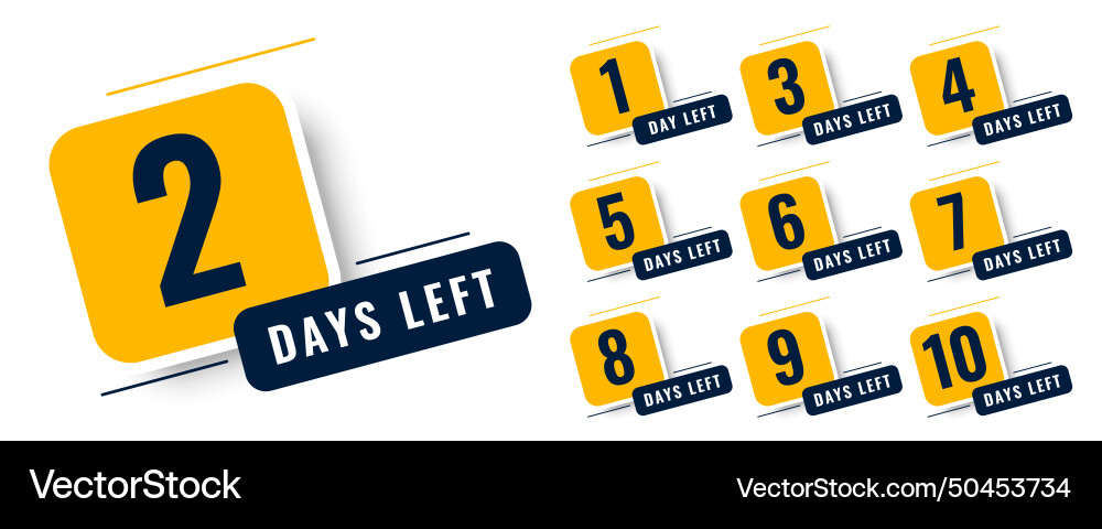 Countdown big date announcement template Vector Image