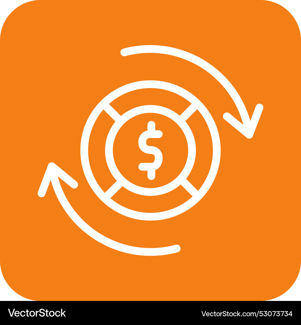 Money flow icon design Royalty Free Vector Image