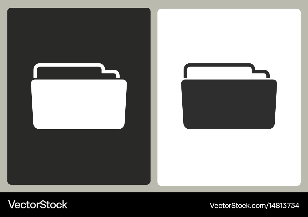 Ordner - Icon Lizenzfreies Vektorbild - VectorStock