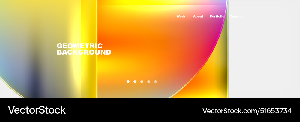 Round triangles and squares web site page template