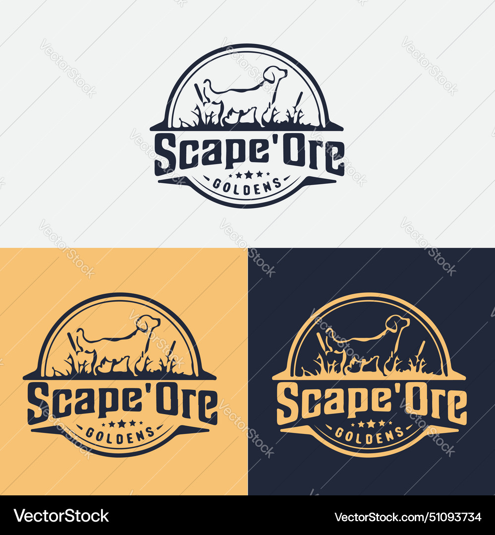 Scape ore minimalist logo Royalty Free Vector Image